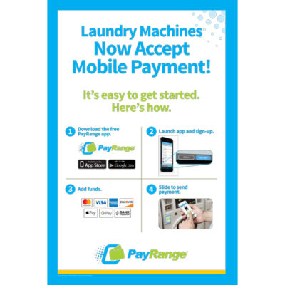 Shop PayRange for mobile payment solutions for laundry machines.